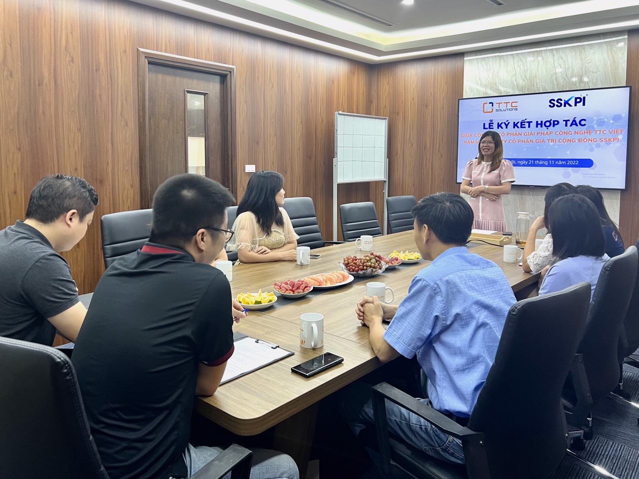 Lễ ký kết hợp tác giữa Công ty Cổ phần Giải pháp Công nghệ TTC Việt Nam và Công ty Cổ phần Giá ...